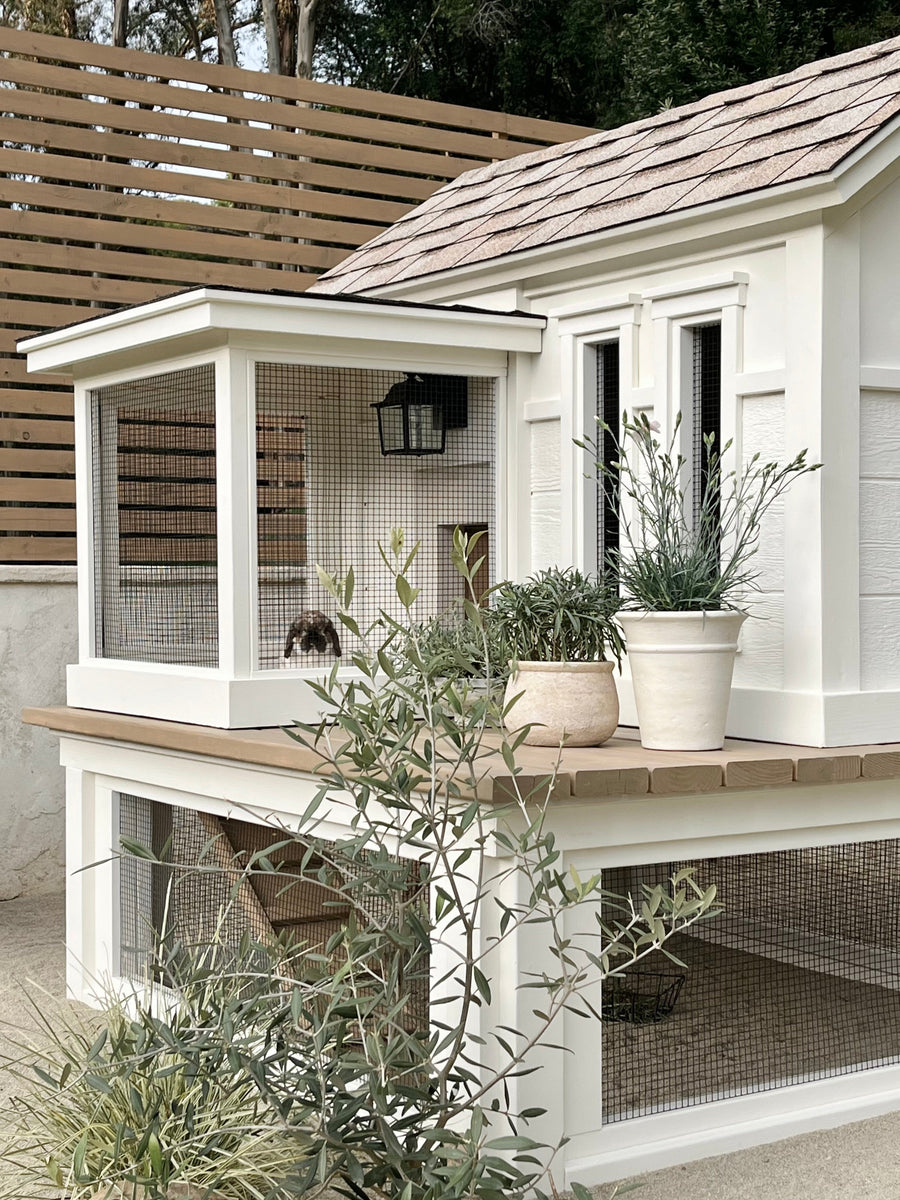 Bay Area Coops | Limited Edition Bunny Home - "Pacific Farmhouse- Run Base"
